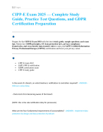 CIPP-E Exam 2025 — Complete Study Guide, Practice Test Questions, and ...