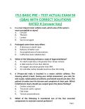 ITLS BASIC PRE – TEST ACTUAL EXAM 50 (Q&A) WITH CORRECT SOLUTIONS RATED ...