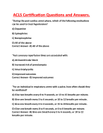 ACLS Certification Questions and Answers. - DocMerit