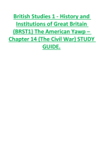 British Studies 1 History and Institutions of Great Britain (BRST1) The ...