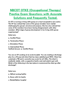 NBCOT OTKE (Occupational Therapy) Practice Exam Questions with Accurate ...