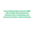 Survey Of Old and New Testament (BIBL 104) The Bible, Old Testament and ...