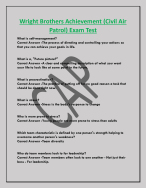 Wright Brothers Achievement (Civil Air Patrol) Exam Test - DocMerit
