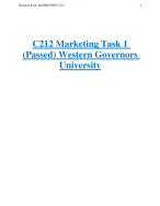 C212 Marketing Task 1 Passed Western Governors University Docmerit