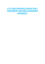 C773 USER INTERFACE DESIGN TASK 1 ASSIGNMENT WESTERN GOVERNORS ...