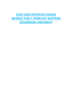 WGU COMBINED C773 USER INTERFACE DESIGN TASK 1 PROJECT PROPOSAL WITH ...