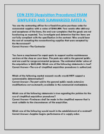 CON 2370 SIMPLIFIED ACQUISITION PROCEDURES / ACTUAL EXAM QUESTIONS AND ...