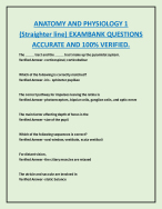 ANATOMY AND PHYSIOLOGY 1 (Straighter line) EXAMBANK QUESTIONS ACCURATE ...