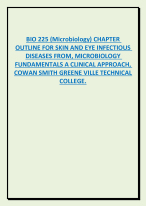 BIO 225 (Microbiology) CHAPTER OUTLINE FOR SKIN AND EYE INFECTIOUS ...