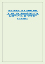 D090: School as a Community of Care – Task 1 (Passed) | Western ...