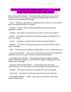 COMM 1000 FINAL EXAM QUESTIONS AND ANSWERS - DocMerit