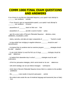 COMM 1000 FINAL EXAM QUESTIONS AND ANSWERS - DocMerit