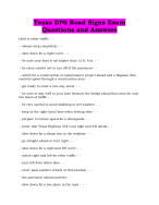Texas DPS Road Signs Exam Questions and Answers - DocMerit