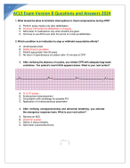 ACLS Exam Version A, B, and C Questions and Answers 2024. - DocMerit