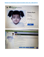 Ihuman Case Emma Ryan reason for encounter runny nose, cough and fever ...