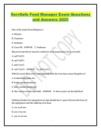 ServSafe Food Manager Exam Questions and Answers 2025. - DocMerit