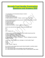 Servsafe Food Handler Examination Questions and Answers 2025 - DocMerit