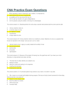 CNA Practice Exam 2025 (60 Questions With Explained Answer). - DocMerit
