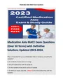 Medication Aide MACE Exam Questions (Over 50 Terms) with Definitive ...