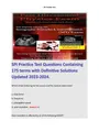 SPI Practice Test Questions Containing 175 terms with Definitive ...