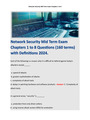 Network Security Mid Term Exam Chapters 1 to 8 Questions (160 terms ...