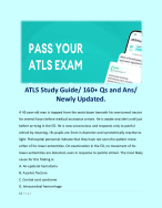 ATLS Study Guide/ 160+ Qs and Ans/ Newly Updated. - DocMerit