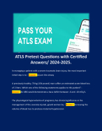 ATLS Pretest Questions with Certified Answers/ 2024-2025. - DocMerit