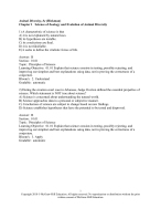 Chapter 1 Science of Zoology and Evolution of Animal Diversity - DocMerit