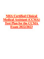 NHA Certified Clinical Medical Assistant (CCMA) Test Plan for the CCMA ...