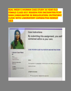 REAL WEEK*2 IHUMAN CASE STUDY 36 YEAR OLD FEMALE CLASS 6531 REASON FOR ...