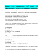 Qualys Patch Management (PM) Exam / 33 Questions with 100% Correct ...