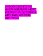 IHUMAN CASE STUDY MABEL JOHNSON LATEST VERSION 2024 QUESTIONS WITH 100% ...