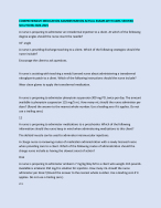 COMPREHENSIVE MEDICATION ADMINISTRATION ACTUAL EXAMS WITH 100% VERIFIED ...