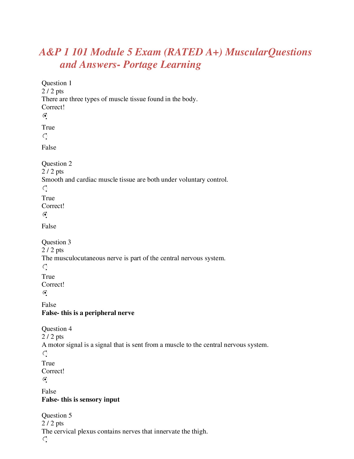 A&p 1 101 module 3 exam-digestive system test- portage learning 2023 ...