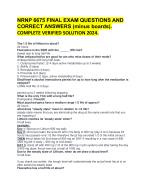 NRNP 6675 FINAL EXAM QUESTIONS AND CORRECT ANSWERS (minus boards ...