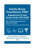FNP Assessment Exam Study Guide 2025–2026 | Chamberlain College Nursing ...
