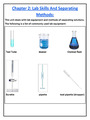 Biology summarised notes Chapter 2 Lab Skills And Separating Methods ...