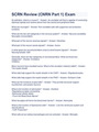SCRN Review (CNRN Part 1) Exam - DocMerit