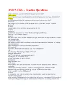 AMCA EKG Practice Questions WITH ANS 2024 - DocMerit