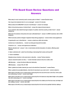 PTA Board Exam Review Questions and Answers 2024 WITH ANS - DocMerit