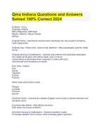 Qma Indiana Questions and Answers Solved 100% Correct 2024 - DocMerit