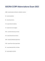 SOCRA CCRP Abbreviations Exam Questions with Updated Answers 2023 ...