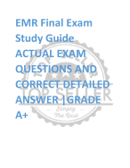 EMR Final Exam Question and Answers. - DocMerit