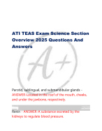 ATI TEAS Exam Science Section Overview 2025 Questions And Answers ...