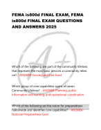 FEMA is800d FINAL EXAM, FEMA is800d FINAL EXAM QUESTIONS AND ANSWERS ...