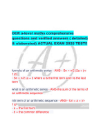 OCR GCSE Maths Formulae Questions And Answers 2025 - DocMerit
