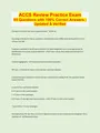 ACCS Review Practice Exam 85 Questions with 100% Correct Answers ...