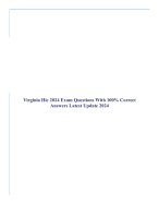 Virginia Hic 2024 Exam Questions With 100% Correct Answers Latest ...