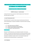 NIH Stroke Scale NIHSS Certification Answer Key | Groups A–F (Patients ...