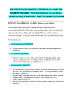NIH STROKE SCALE GROUP B PATIENT 1-6 COMPLETE ANSWER KEY 2026 UPDATE ...